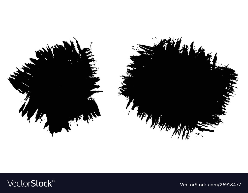 Brush strokes paintbrush set grunge Royalty Free Vector