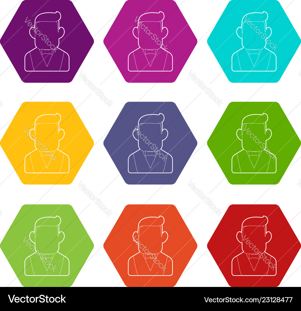 Businessman icons set 9 Royalty Free Vector Image