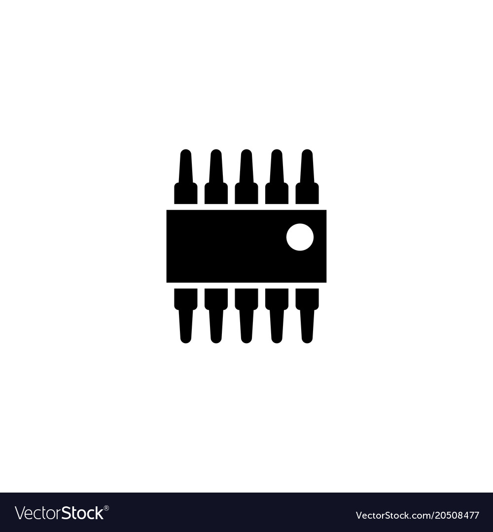 Chip flat icon Royalty Free Vector Image - VectorStock