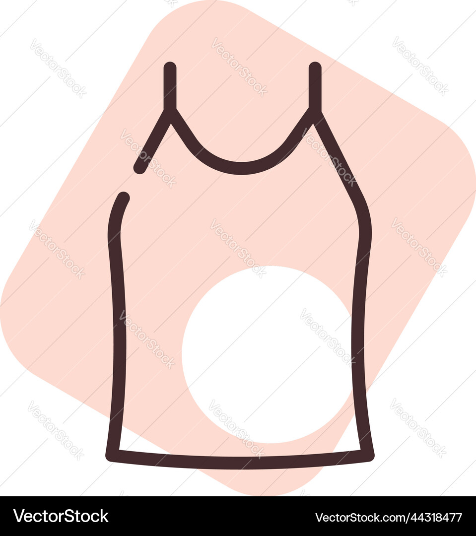 Clothing womans top on white background Royalty Free Vector