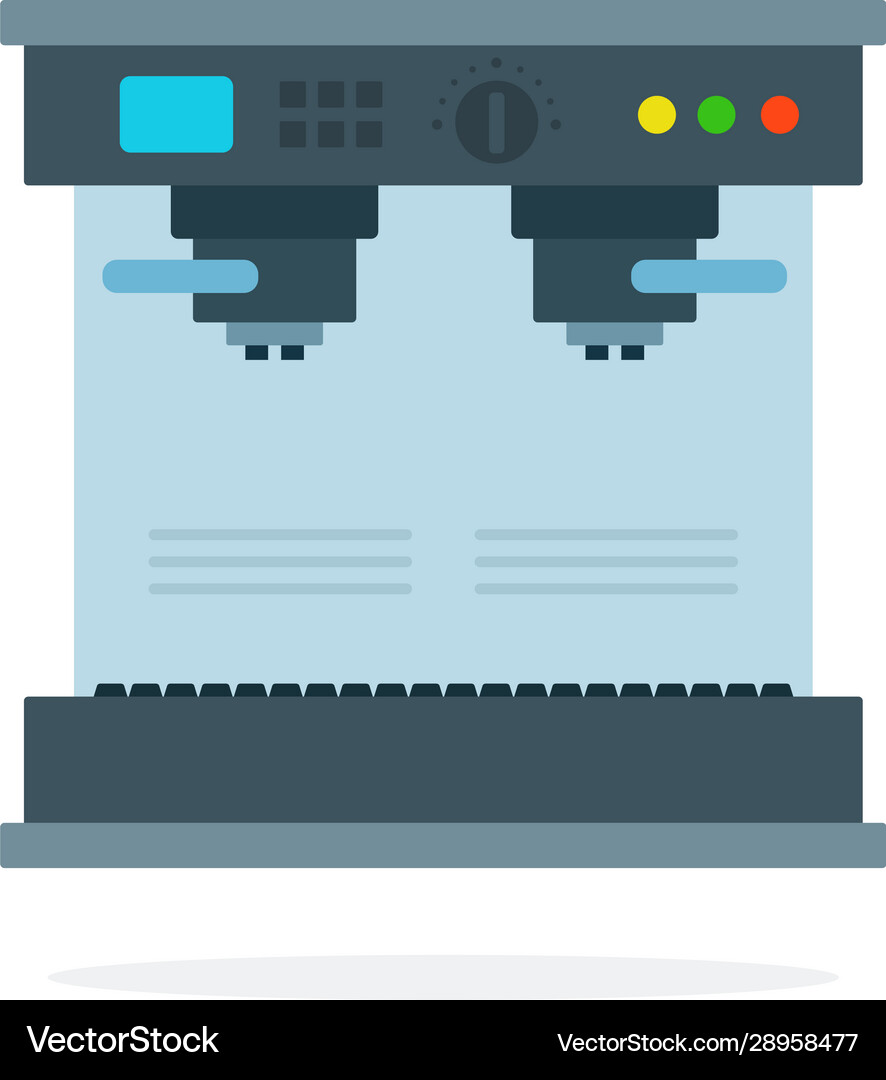 Coffee machine flat isolated Royalty Free Vector Image