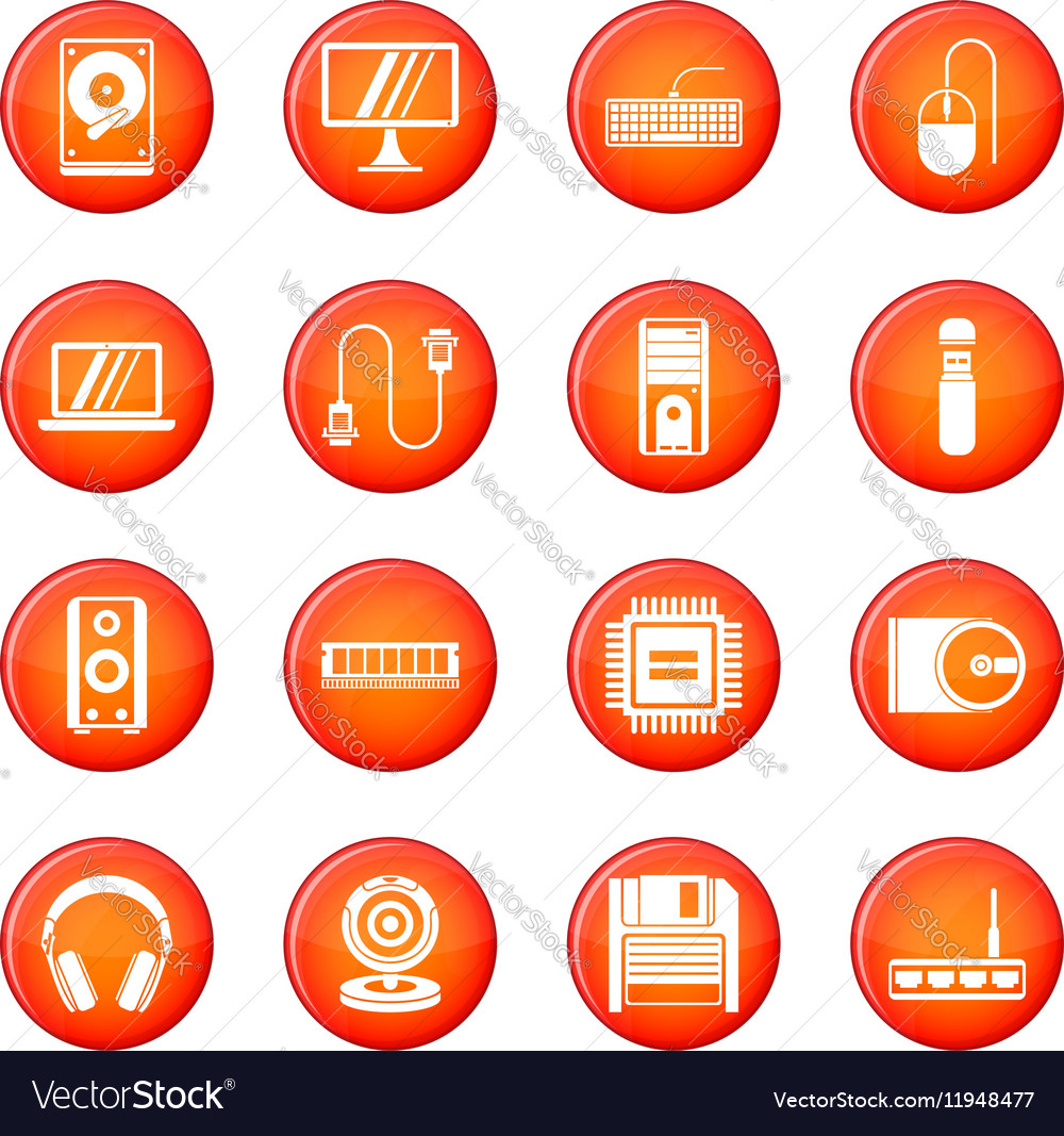 Computer icons set Royalty Free Vector Image - VectorStock