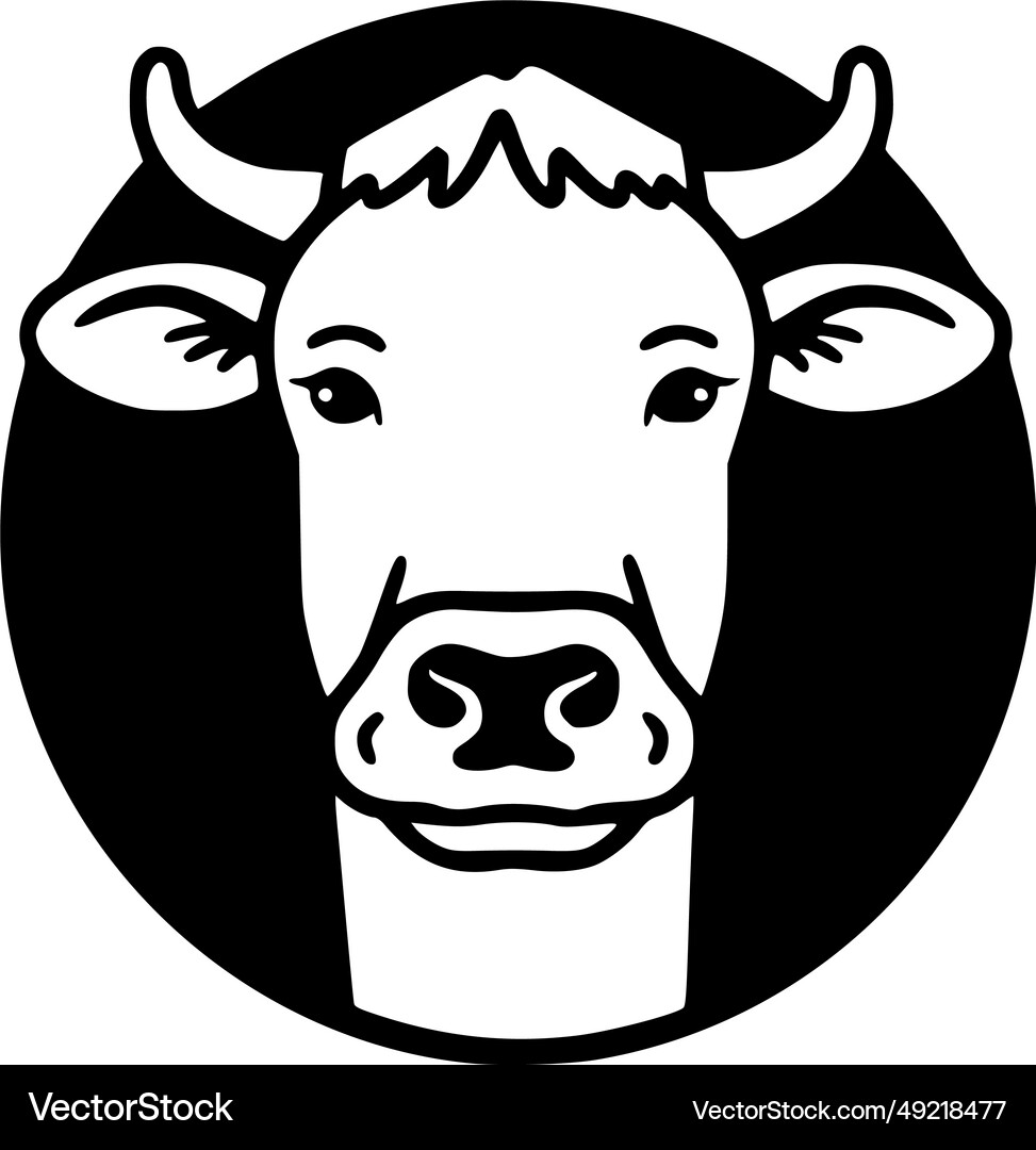 Cow - minimalist and simple silhouette Royalty Free Vector