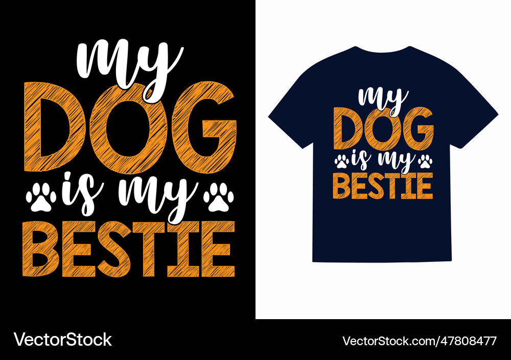 Dog typography t-shirt design Royalty Free Vector Image
