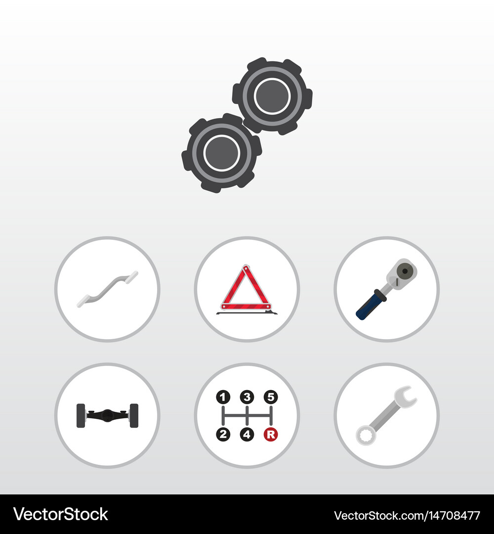Flat service set of coupler warning carrying Vector Image