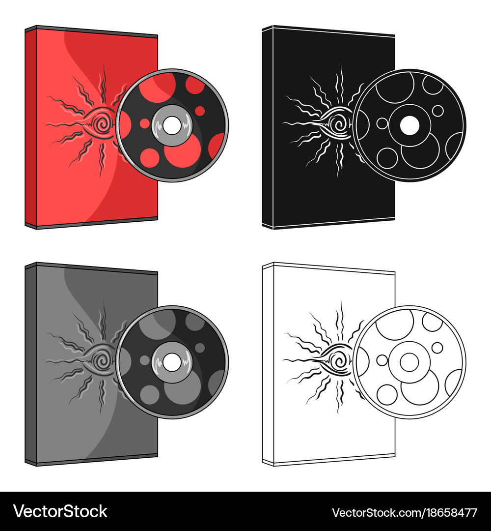 Game disc single icon in cartoonist Royalty Free Vector