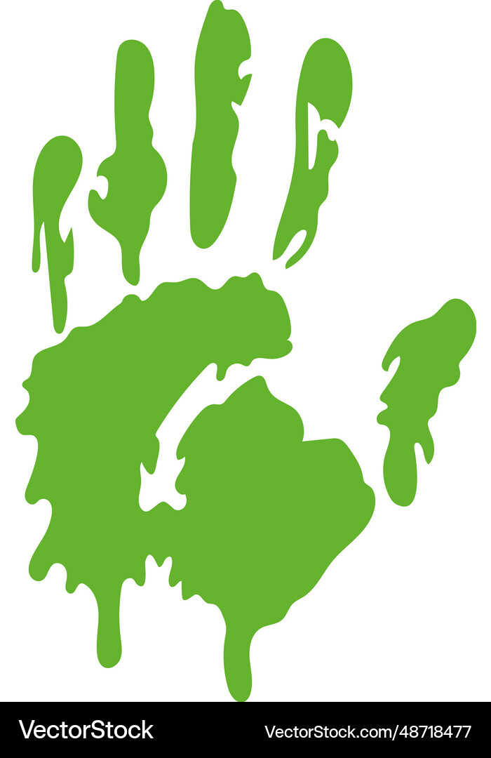 Handprint paint color grunge style Royalty Free Vector Image