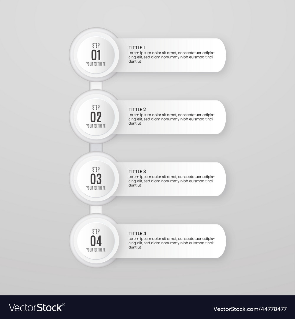 Minimal infographic steps template design Vector Image Minimal infographic steps template design Vector Image