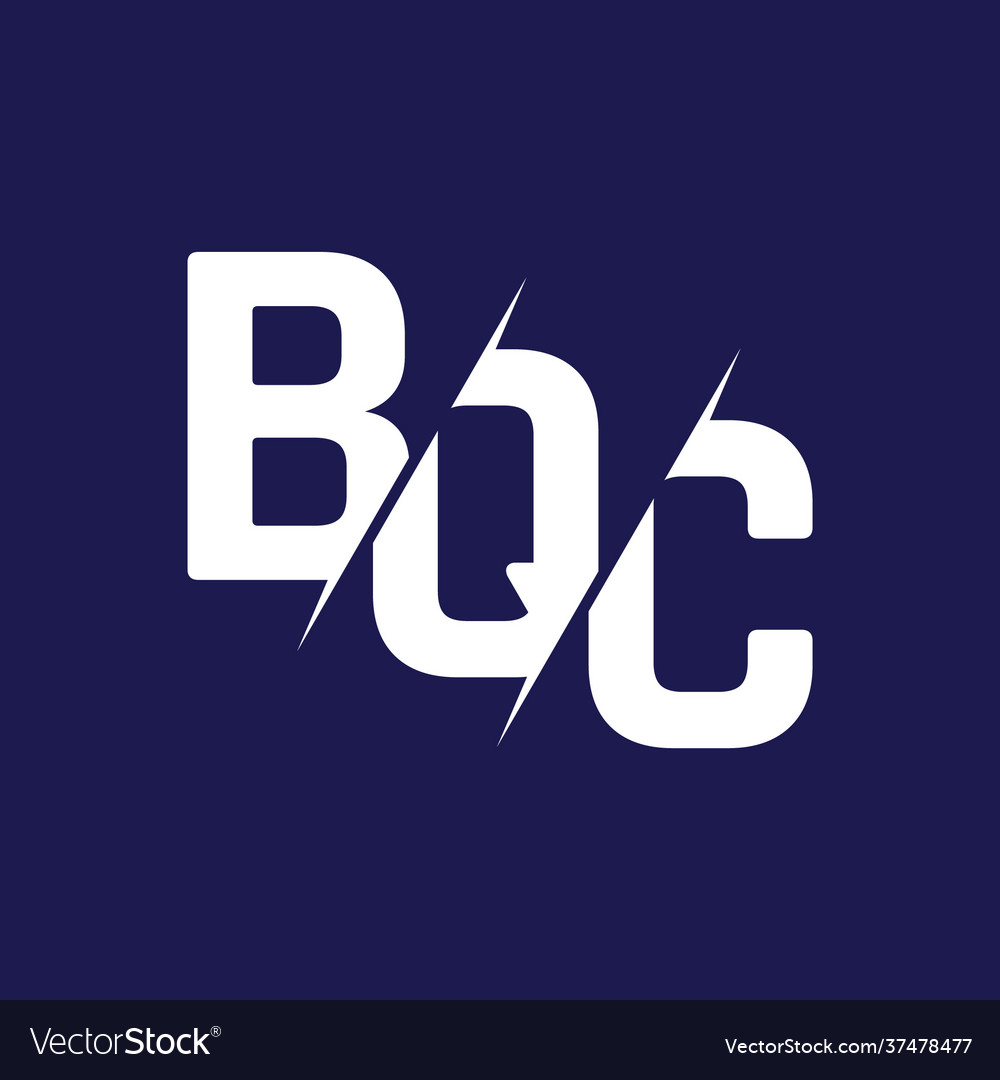 Monogram letters initial logo design bqc Vector Image