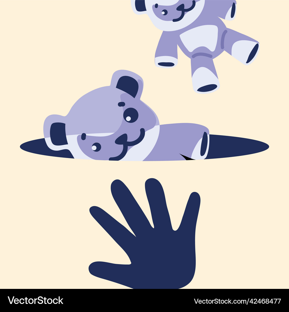National child abuse stop kid violence Royalty Free Vector