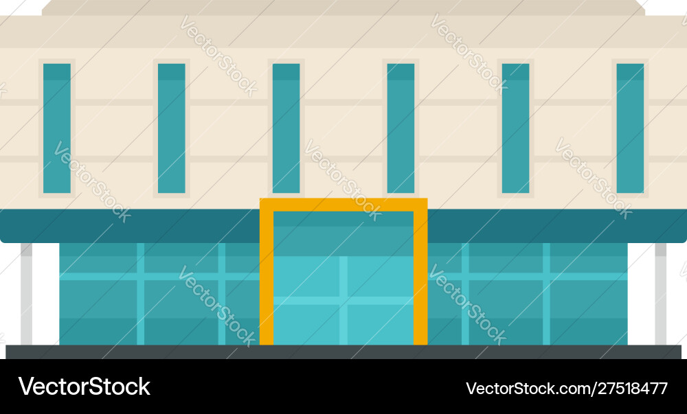 Office business mall icon flat style Royalty Free Vector