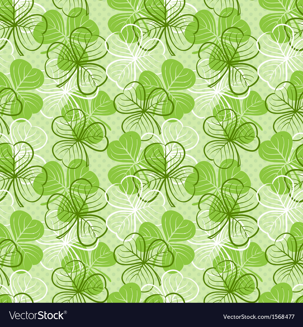 Seamless pattern with clover Royalty Free Vector Image