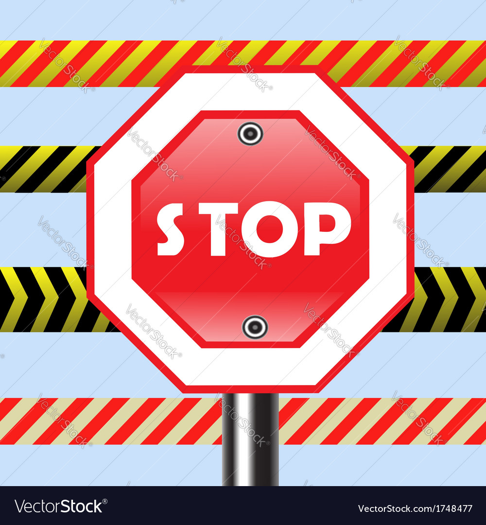 Sign stop Royalty Free Vector Image - VectorStock