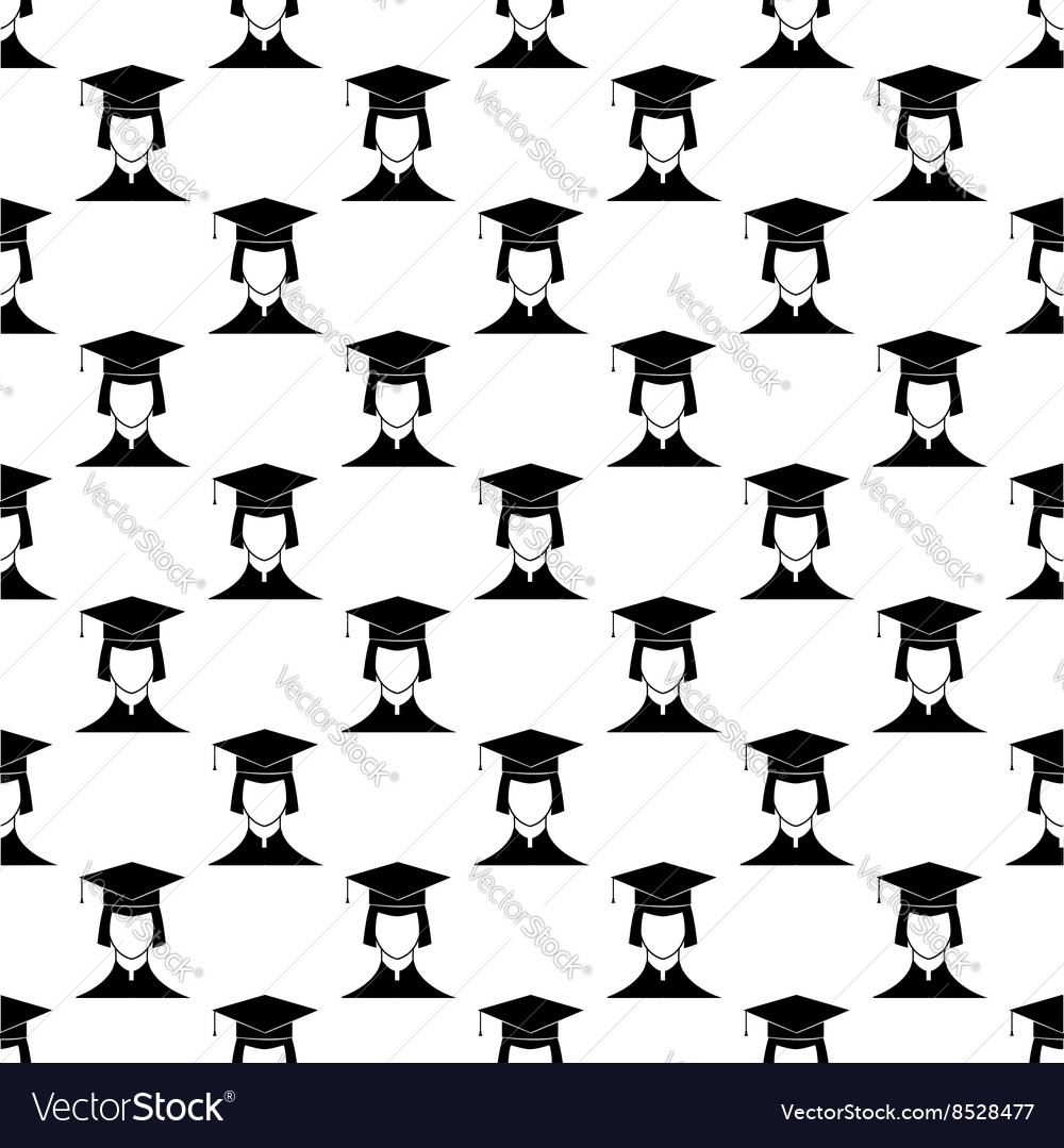Student pattern seamless Royalty Free Vector Image