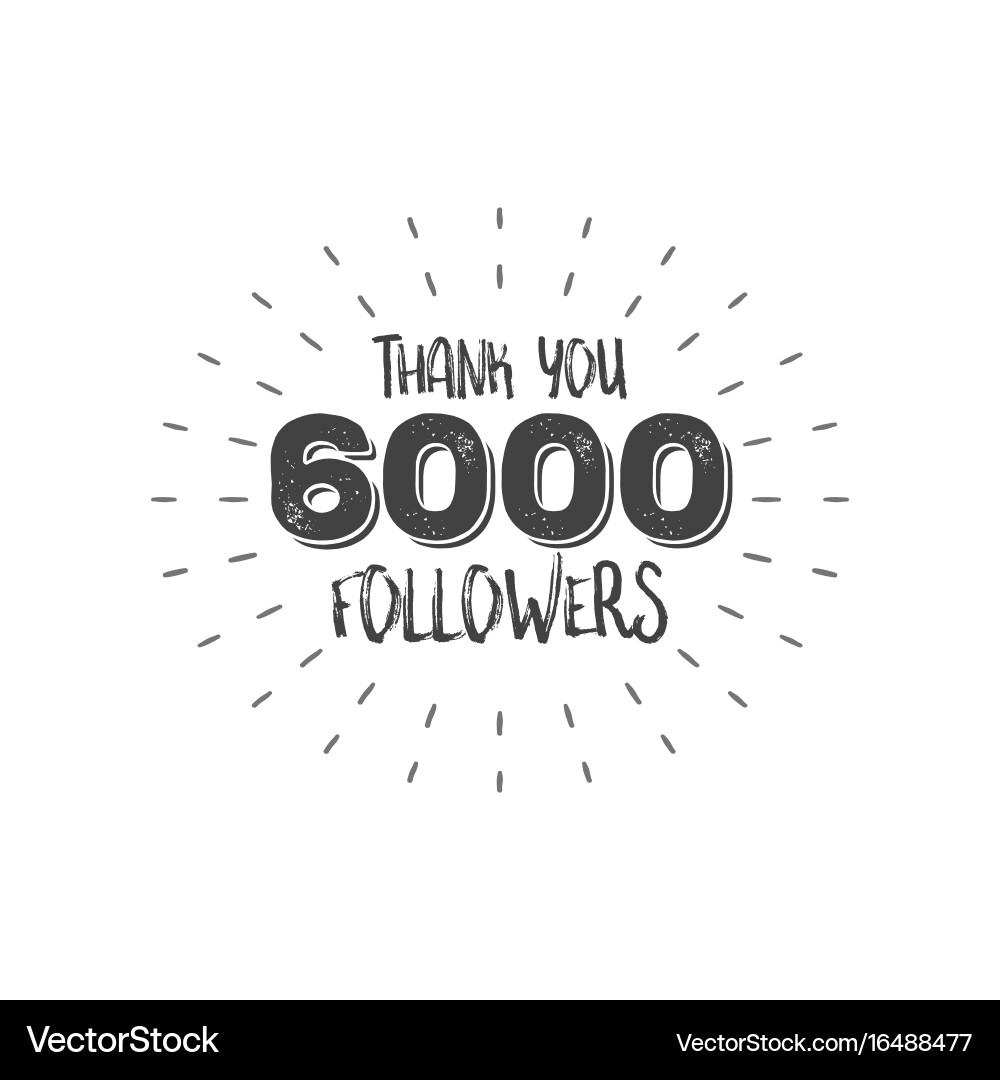 Thank you letters for follower Royalty Free Vector Image