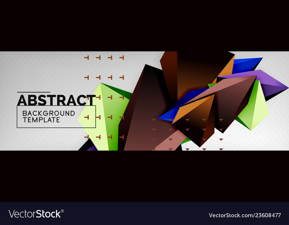 Triangles polygonal background 3d poly Royalty Free Vector