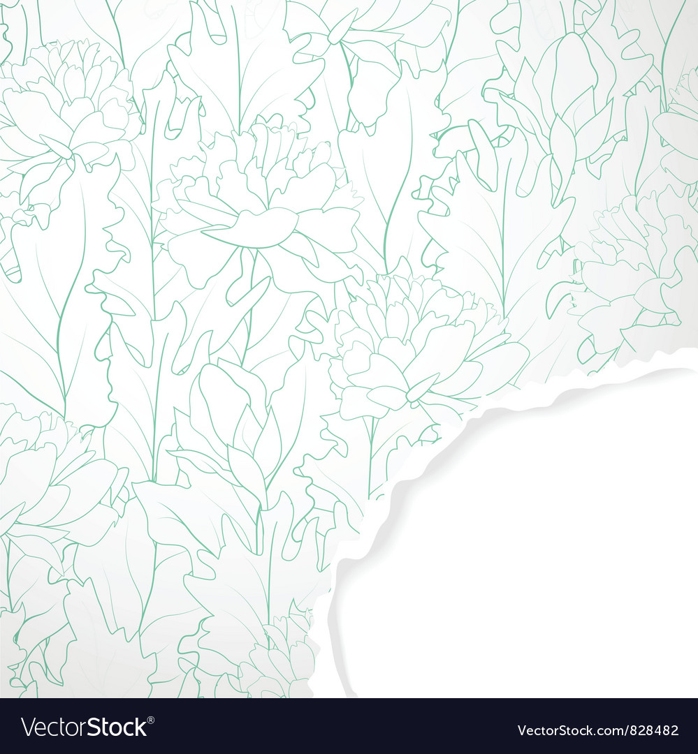 Background with torn corner Royalty Free Vector Image