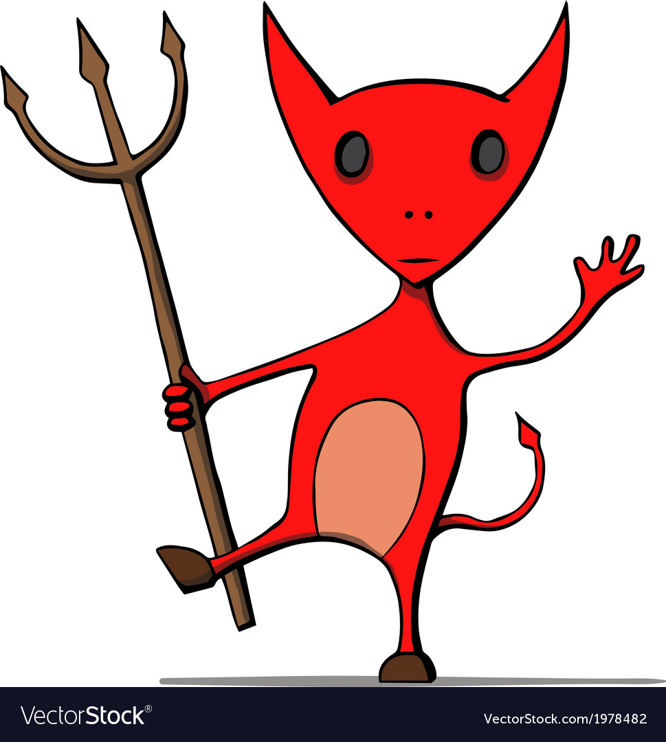 Cute cartoon devil Royalty Free Vector Image - VectorStock