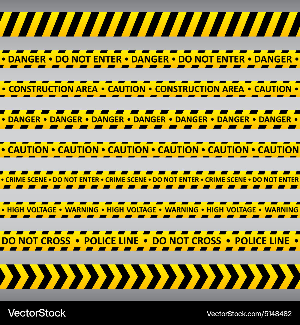 Danger tapes Royalty Free Vector Image - VectorStock