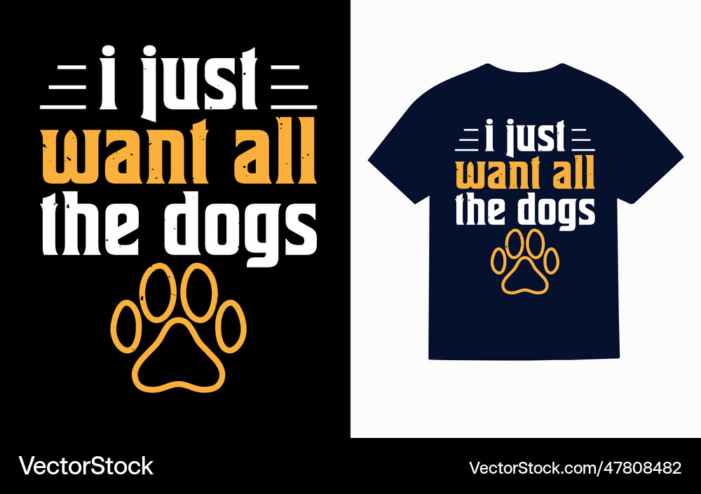 Dog typography t-shirt design Royalty Free Vector Image
