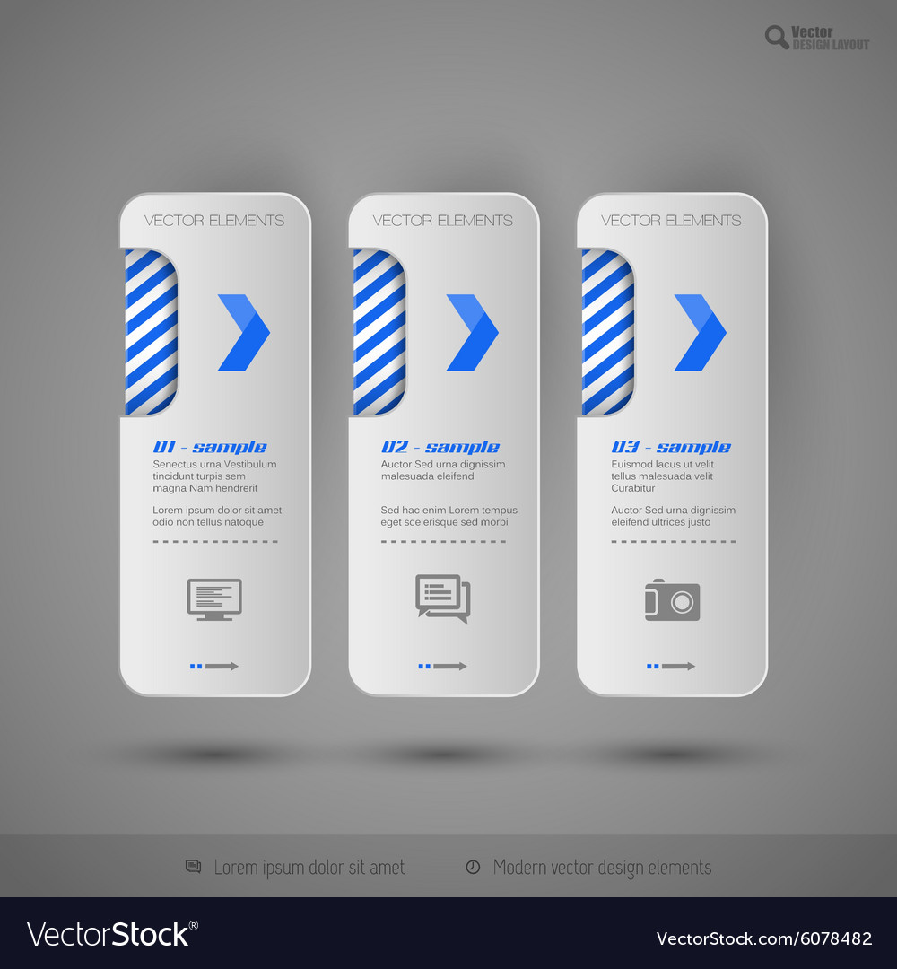 Modern tabs as design elements business symbols Vector Image