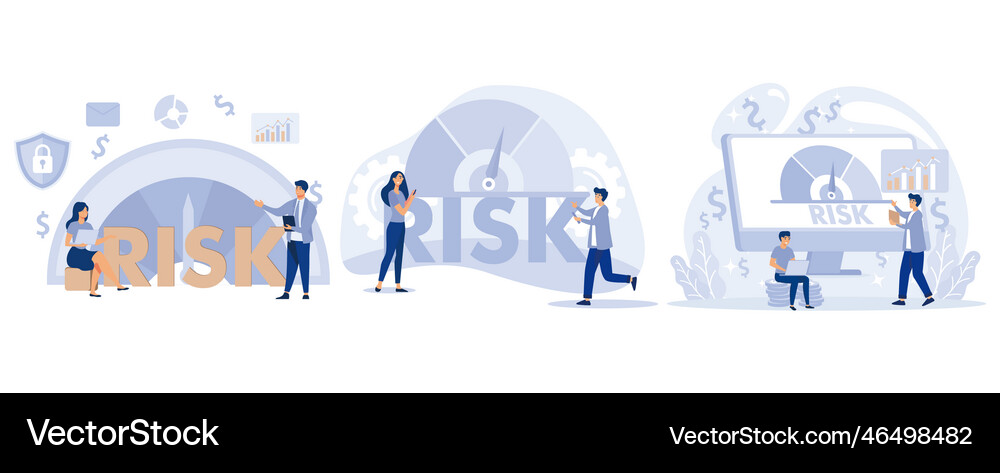 Risk management assessment levels knob Royalty Free Vector
