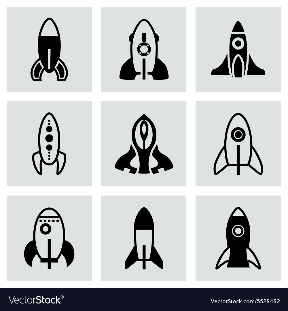 Rocket icon set Royalty Free Vector Image - VectorStock