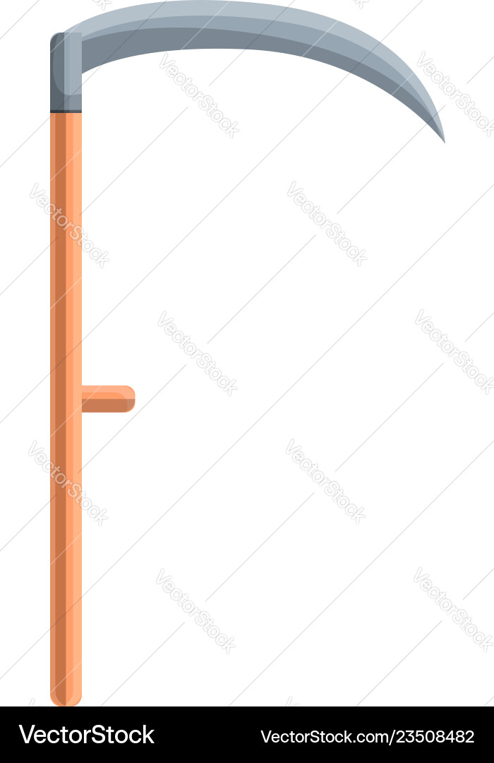 Scythe icon cartoon style Royalty Free Vector Image