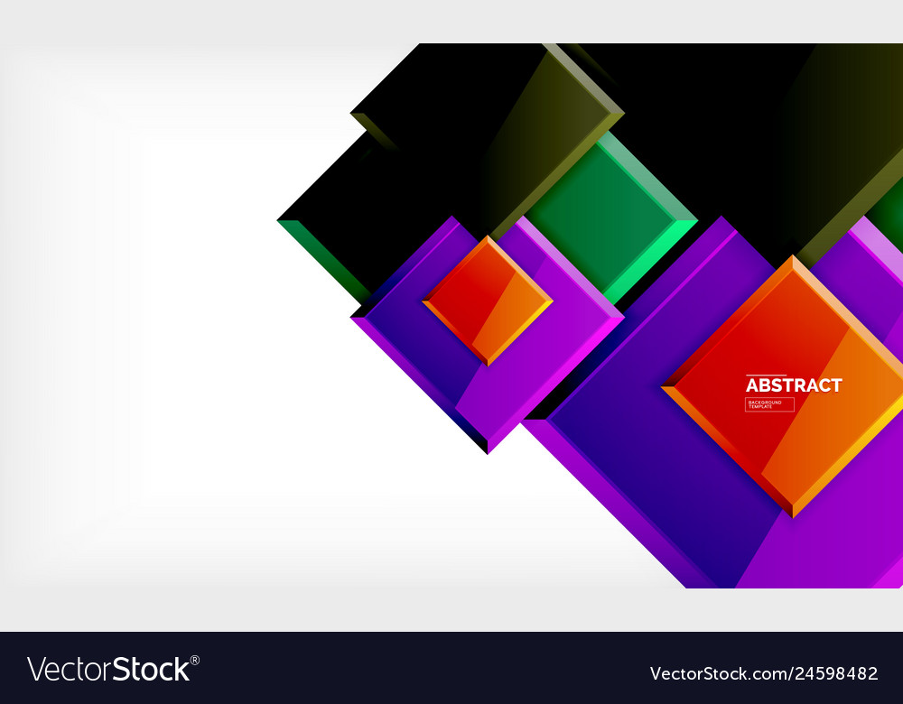 Square geometric background Royalty Free Vector Image