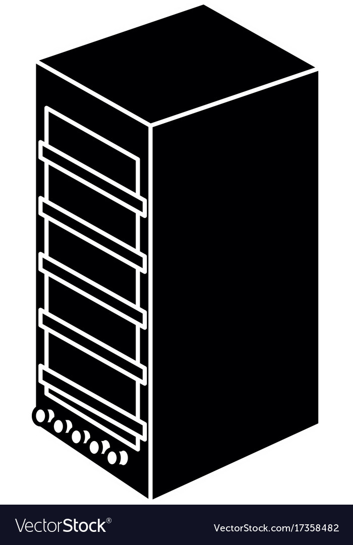 Tower computer isolated icon Royalty Free Vector Image