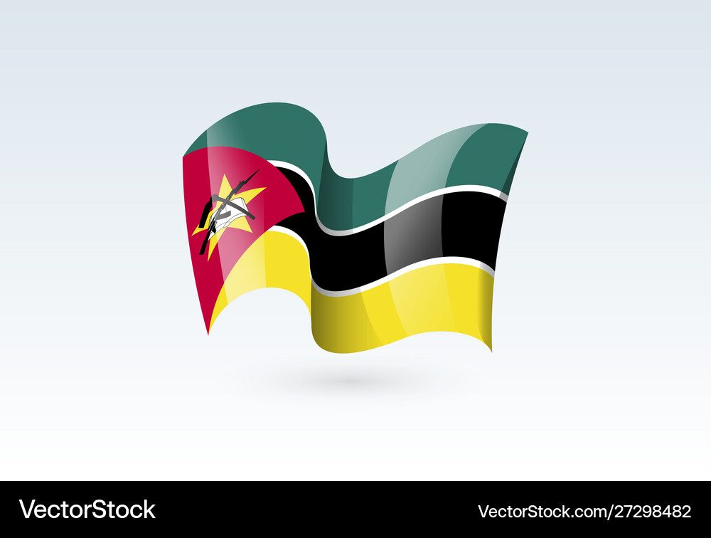 Waving flag icon national symbol fluttered Vector Image