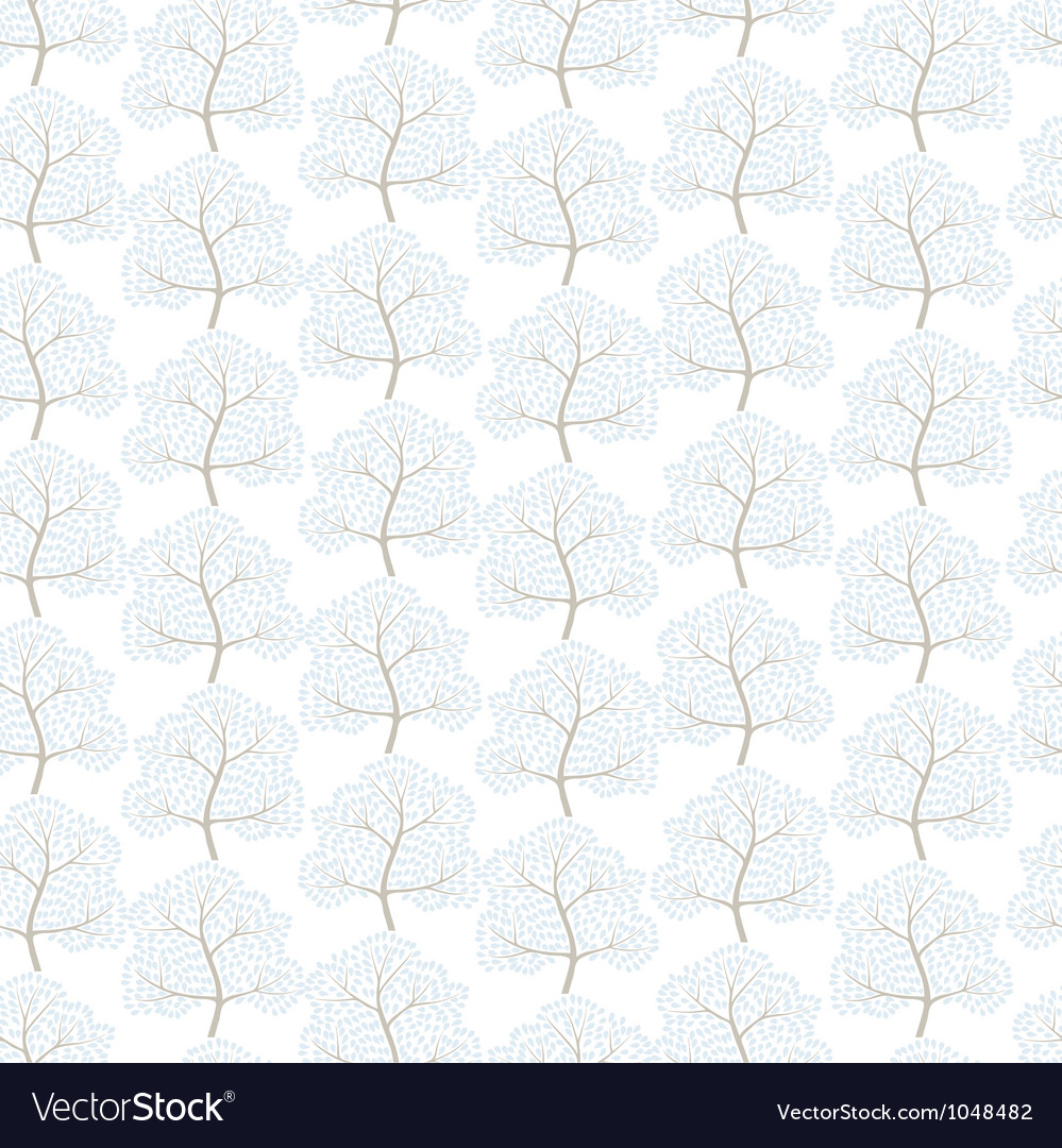Winter trees seamless pattern Royalty Free Vector Image