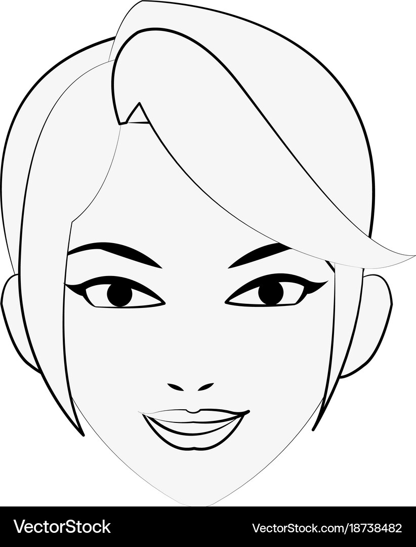 Woman face cartoon Royalty Free Vector Image - VectorStock