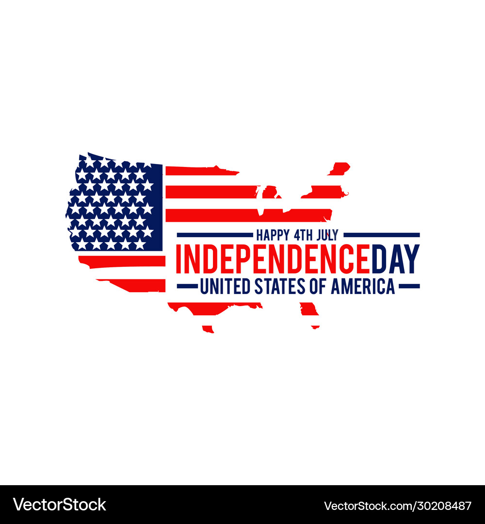 American flag and emblem logo design template Vector Image