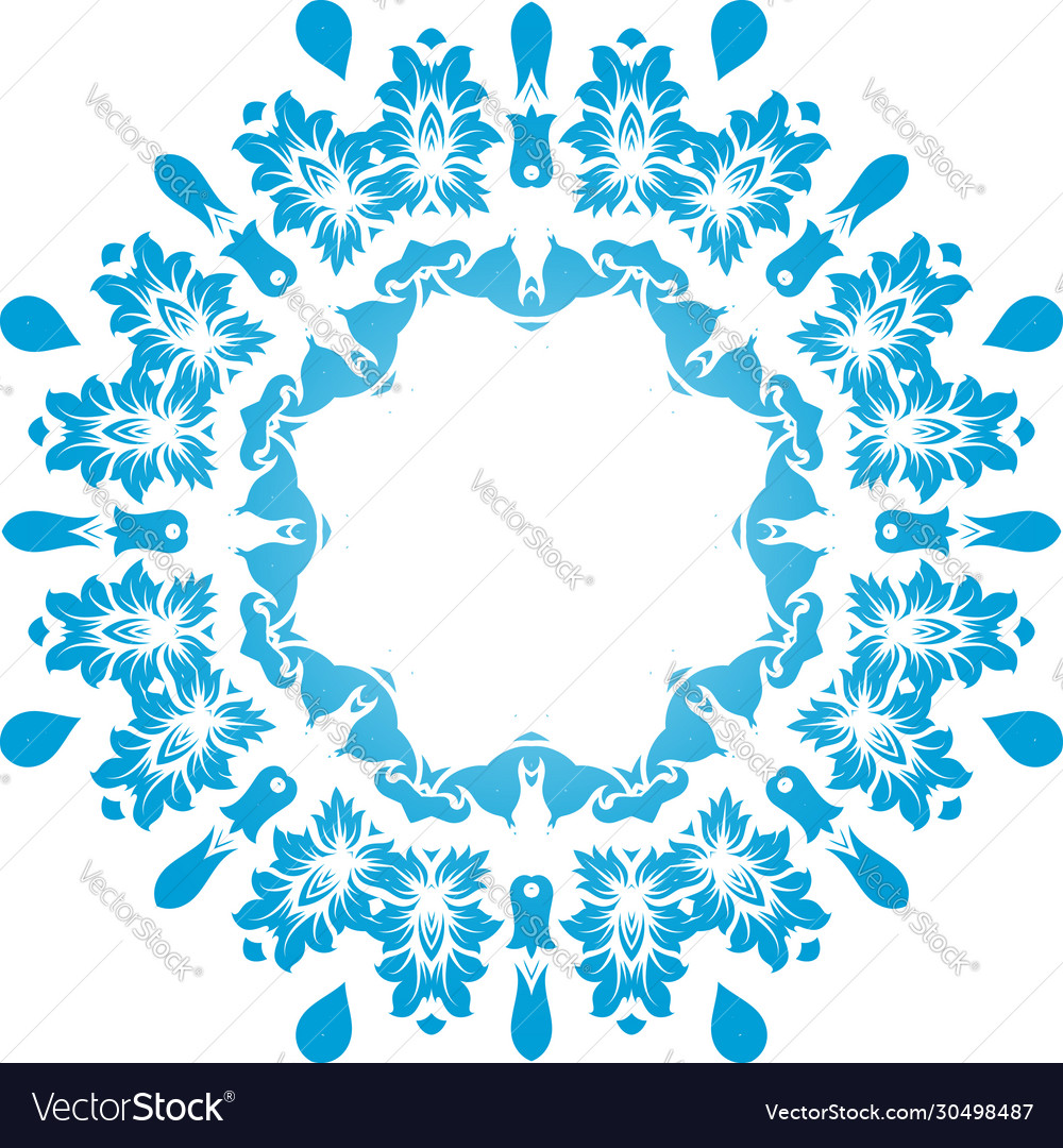 Circle snowflake Royalty Free Vector Image - VectorStock