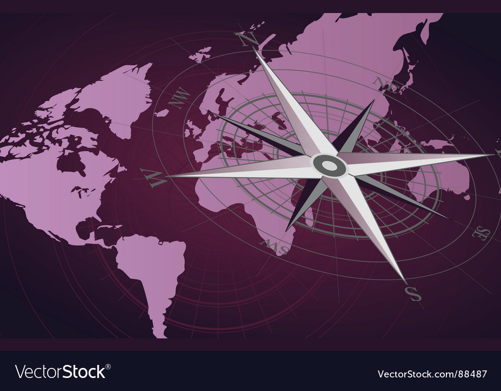 Compass map Royalty Free Vector Image - VectorStock