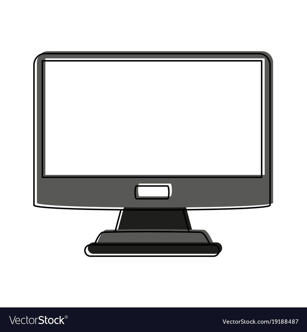 Computer screen isolated Royalty Free Vector Image