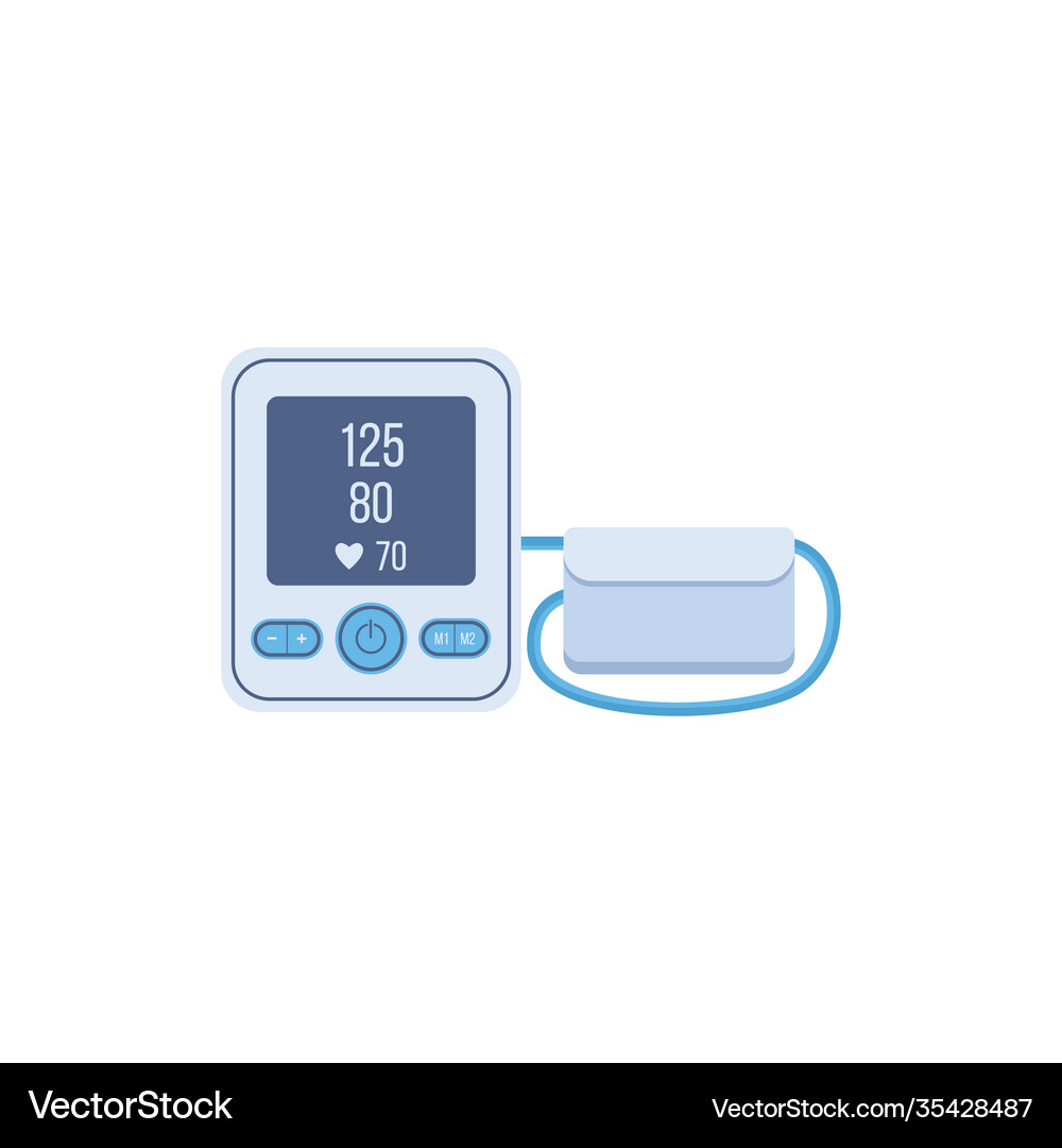 Digital device for measuring arterial blood Vector Image