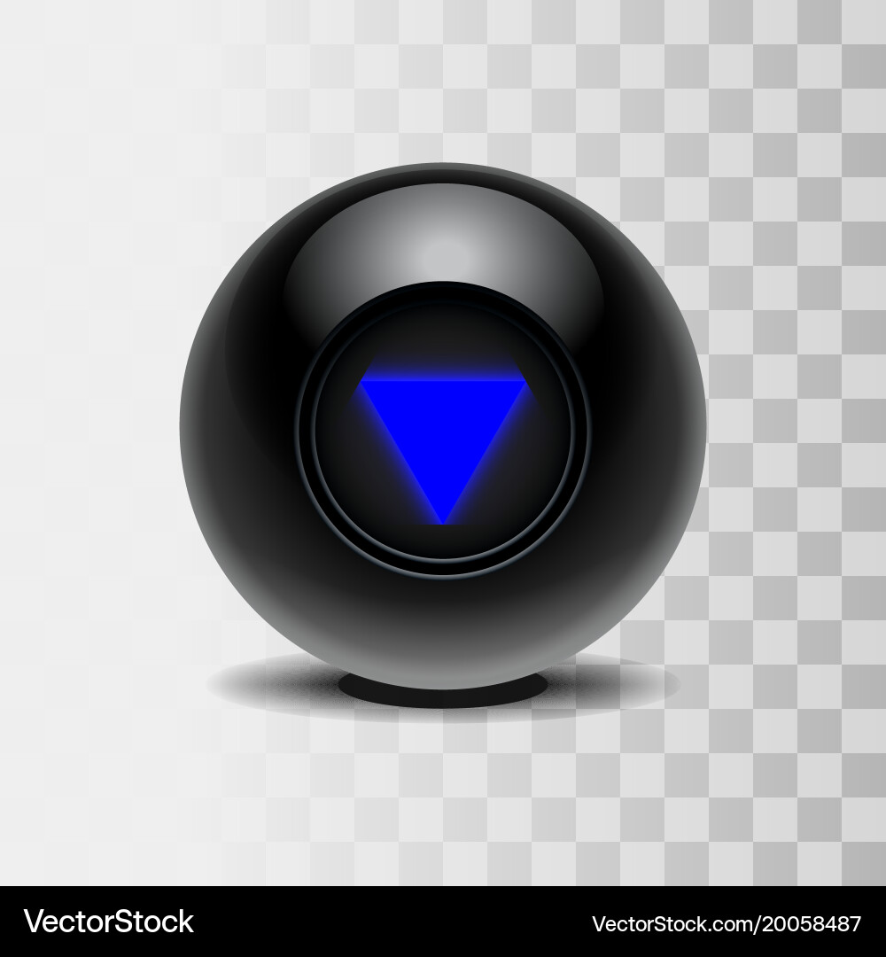 Magic ball of predictions for decision-making Vector Image