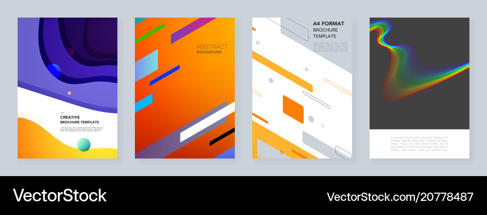 Minimal brochure templates with geometric patterns
