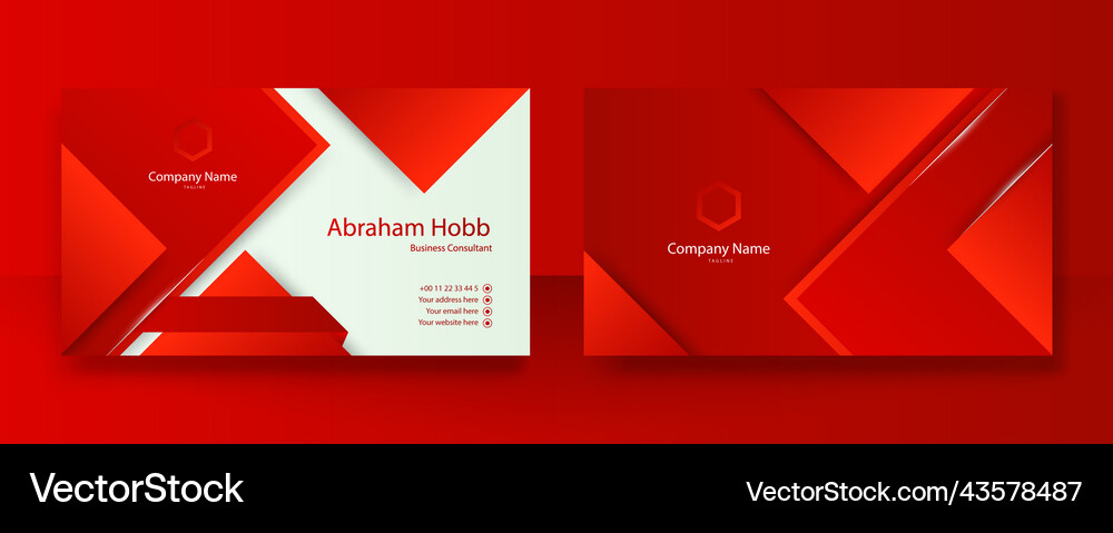 Modern creative and clean colorful red business Vector Image