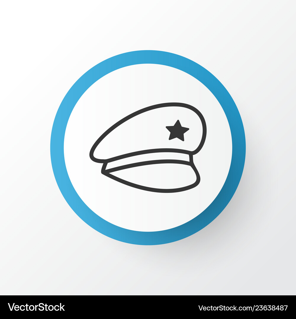 Police cap icon symbol premium quality isolated Vector Image
