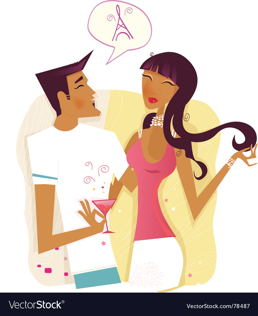 Romantic Conversation Royalty Free Vector Image