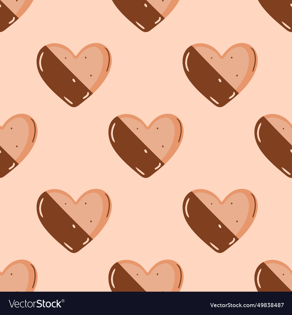 Seamless pattern with sweets the cookie pattern Vector Image