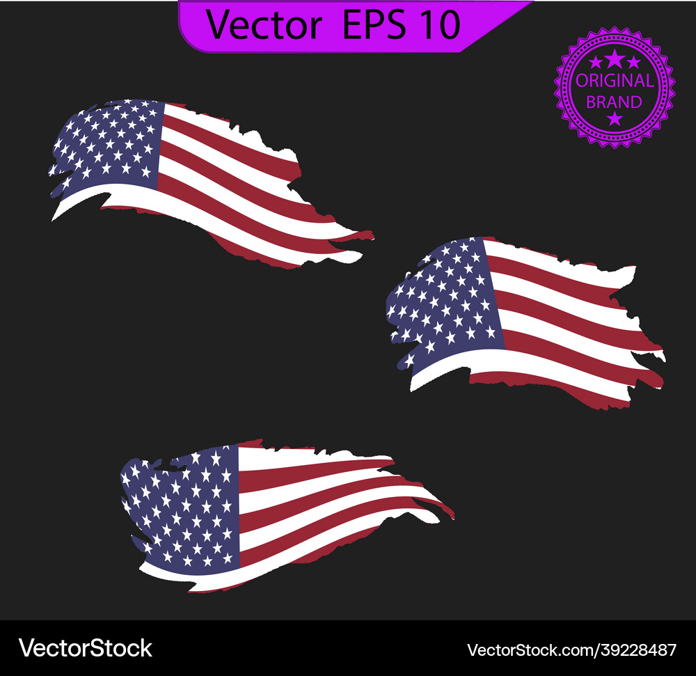Usa flag distressed american flag Royalty Free Vector Image
