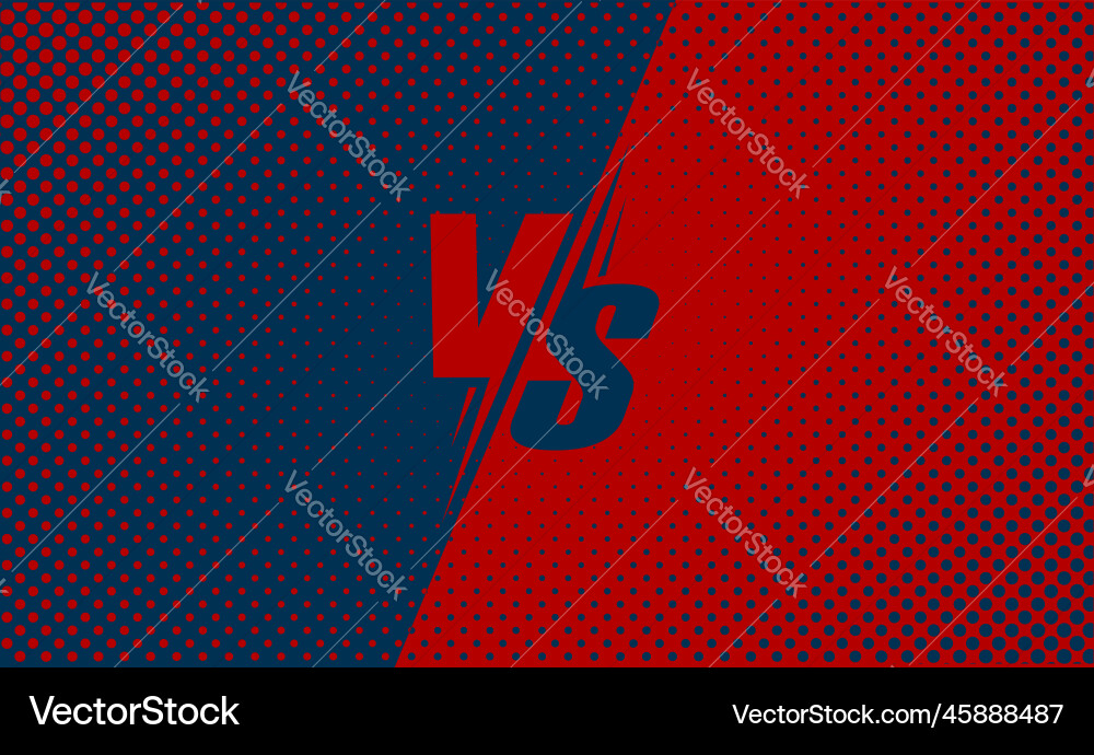 Vs versus battle team game fight screen design Vector Image