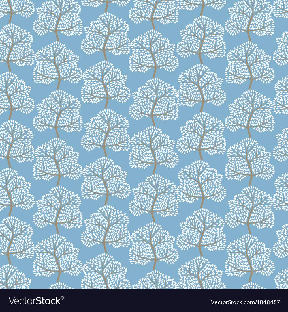 Winter trees seamless pattern Royalty Free Vector Image
