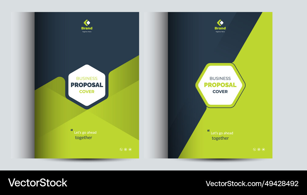 Business proposal cover design template concepts Vector Image