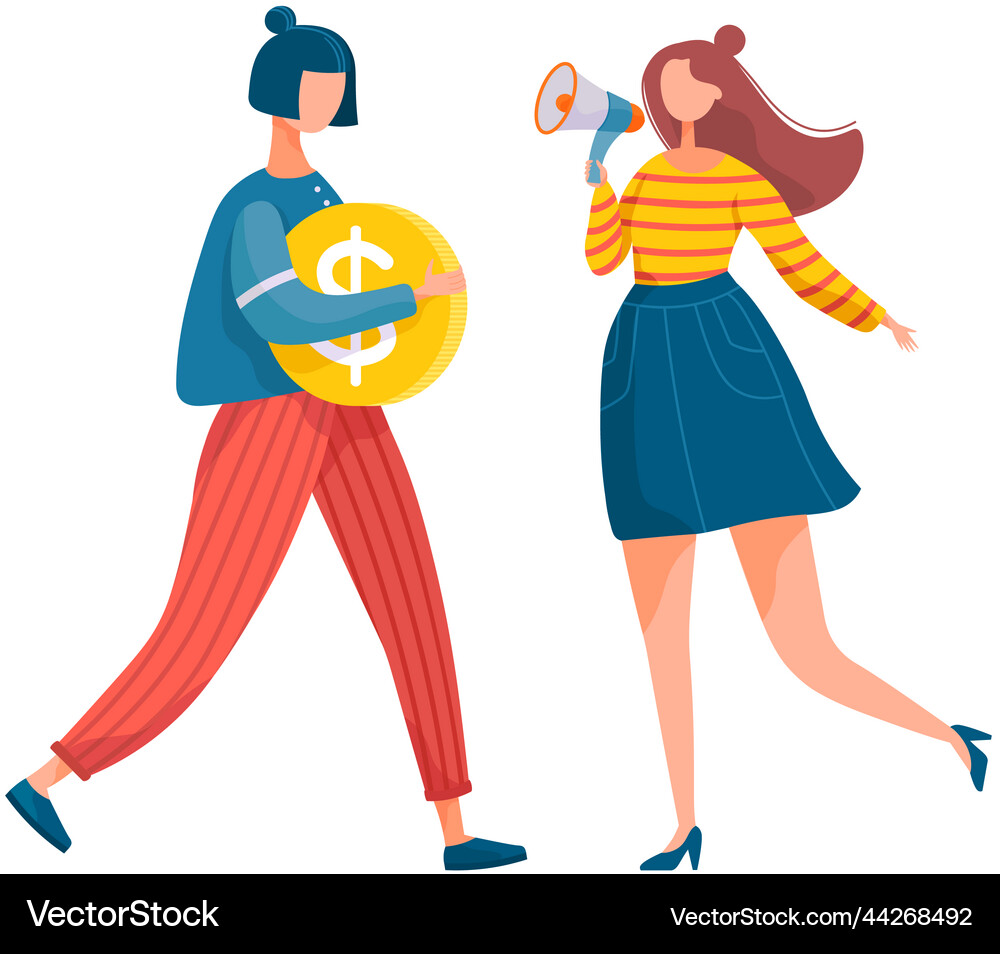 Marketing strategy to attract potential customers Vector Image