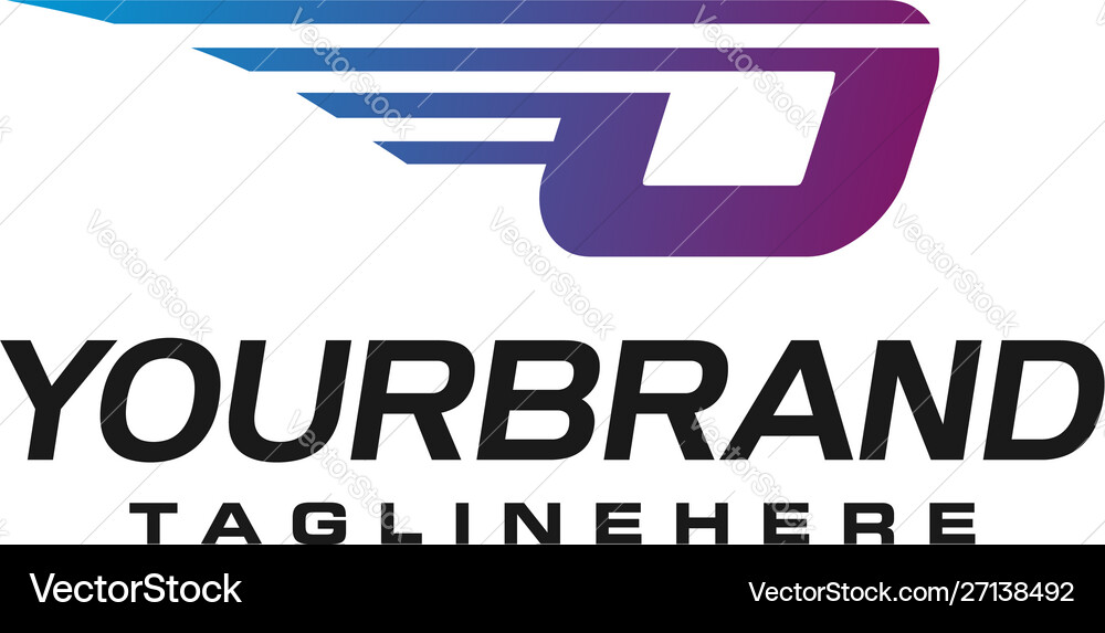 Modern fast letter o logo with speed or moving Vector Image